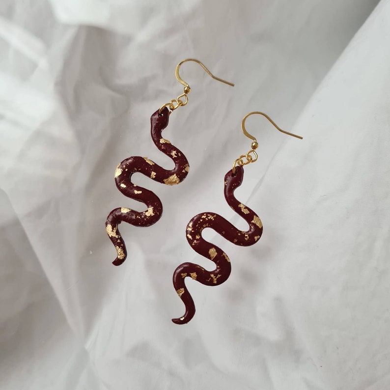 The Mystical Snake Polymer Clay Earrings | Etsy