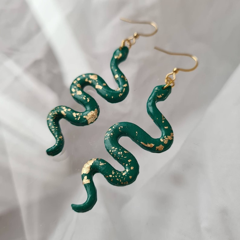 The Mystical Snake Polymer Clay Earrings - Etsy