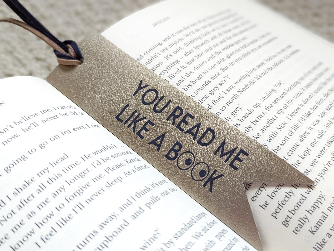 You Read Me Like A Book Bookmark, Cute Leather Bookmark, Bookworm Gift ...