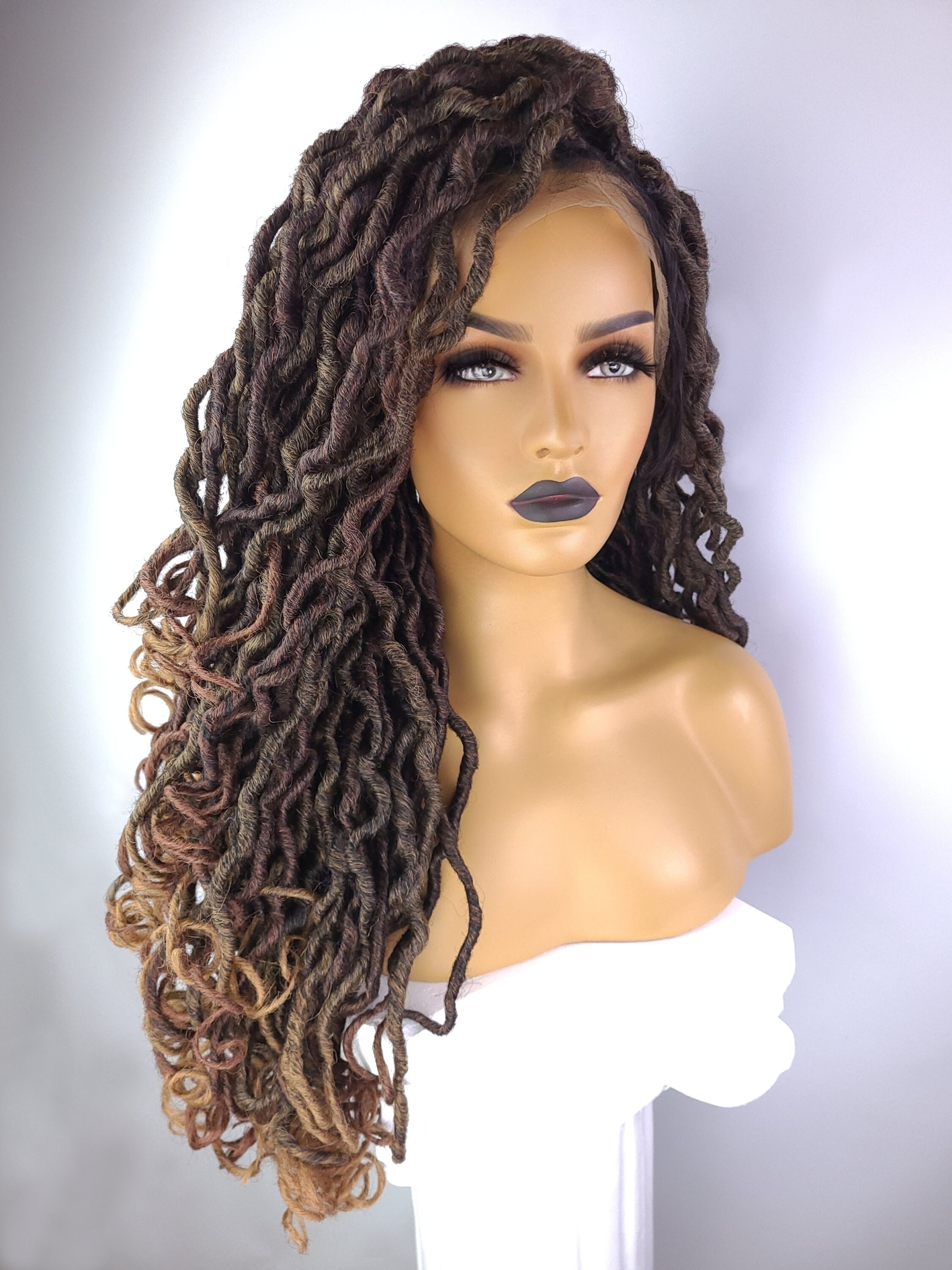 Boho Goddess Locs Wig With Reusable Full Lace Crochet Wig Cap - Etsy