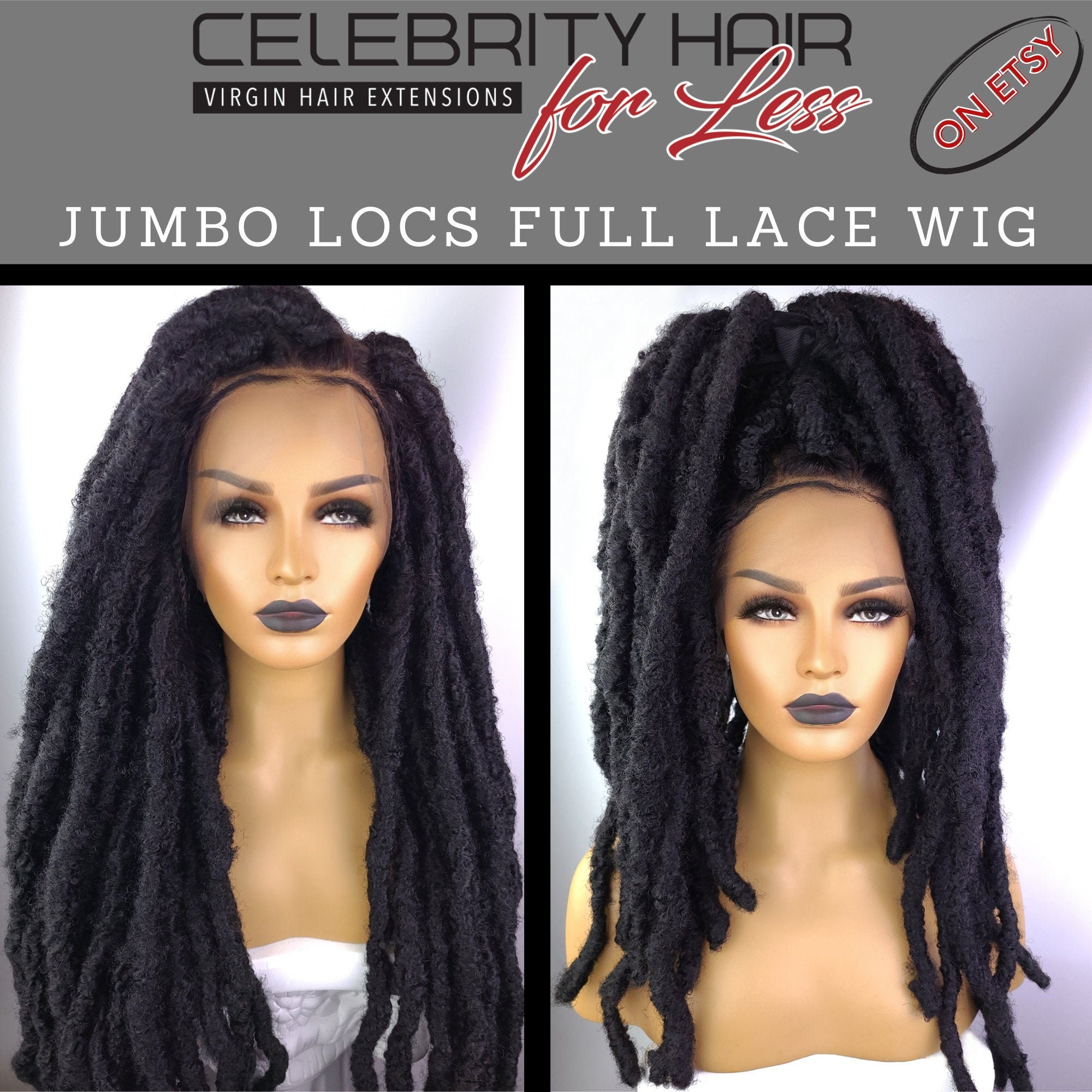 JUMBO LOCS Full Lace Wig Bae Locs Dread Locs Large Faux | Etsy