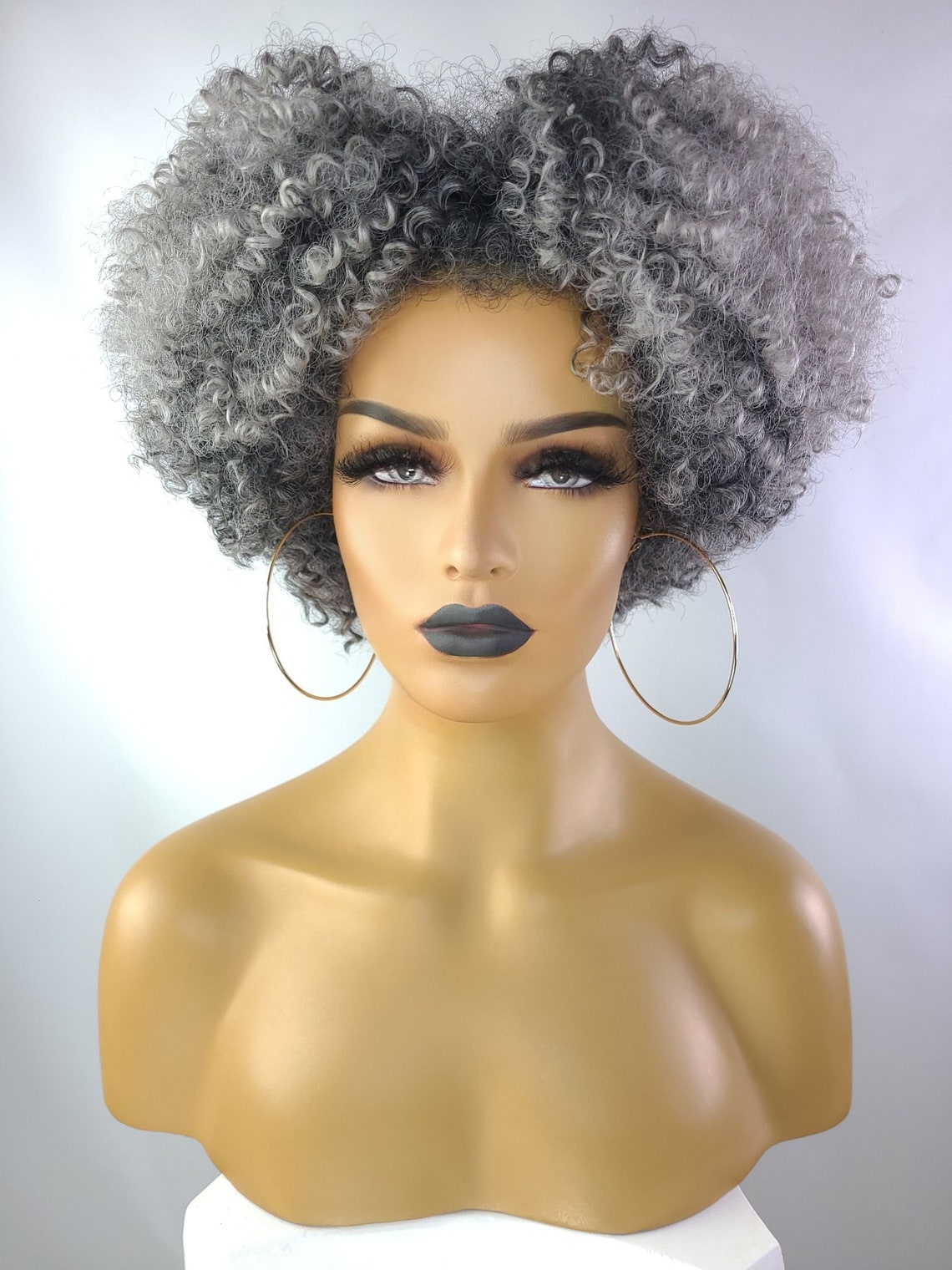 Tapered Afro Kinky Curly Wig With Realistic Afro Hairline Etsy