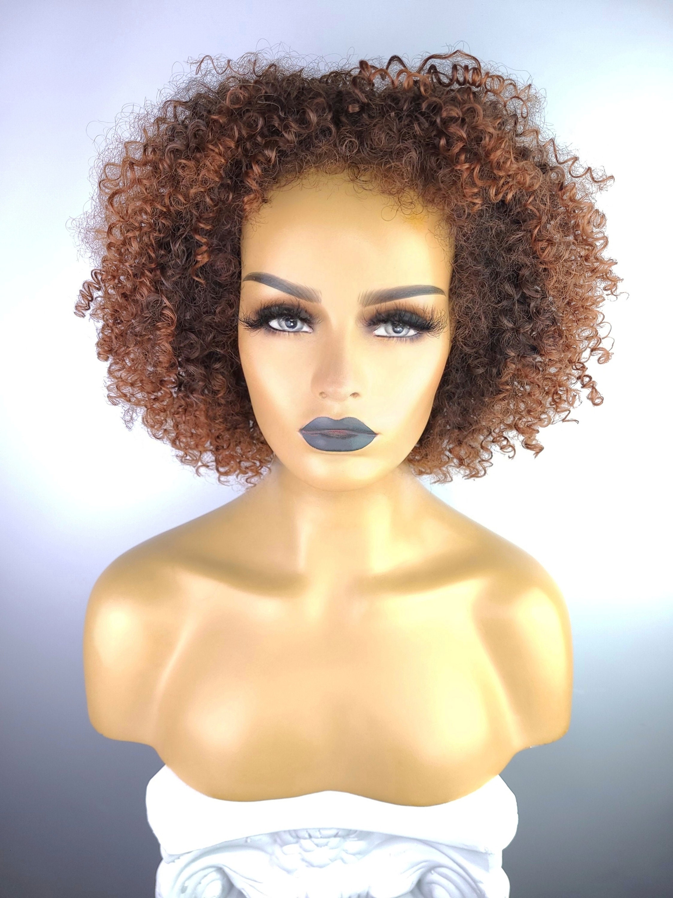 AFRO KINKY CURLY Wig With Realistic Afro Hairline 10 | Etsy