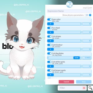 Vtuber Model Live2d - Customizable Cat Model - Premade Pet Cats Model ...