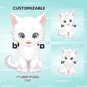 Vtuber Model Live2d - Customizable Cat Model - Premade Pet Cats Model ...