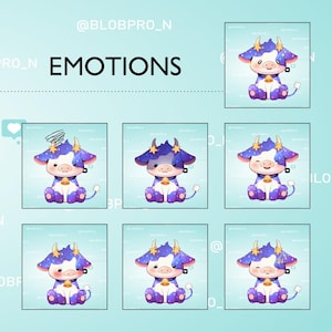 Premade Vtuber Model Live2d Cow Customizable Color Cows - Kawaii Animal ...