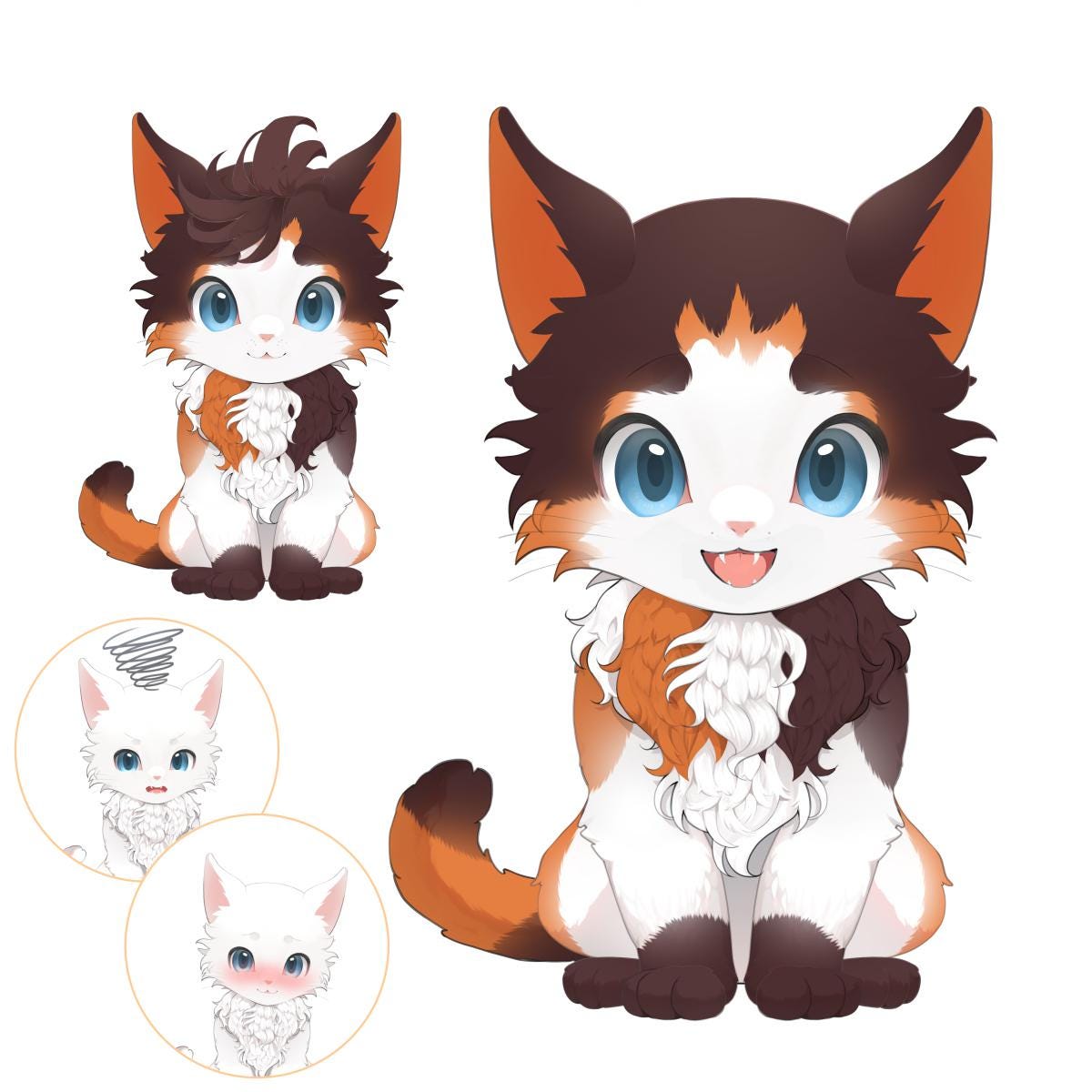 Customizable Vtuber Cat Model Live2d | Anime Cats Avatar | Premade ...