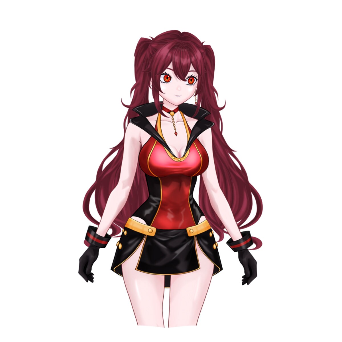 Live2d Vtuber Model - Imp Girl Premade Model for Vtube Studio, Aries Girl Half Body, Devil ...