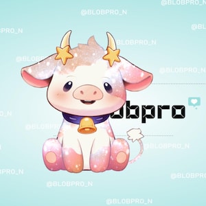 Premade Vtuber Model Live2d Cow Customizable Color Cows - Kawaii Animal ...