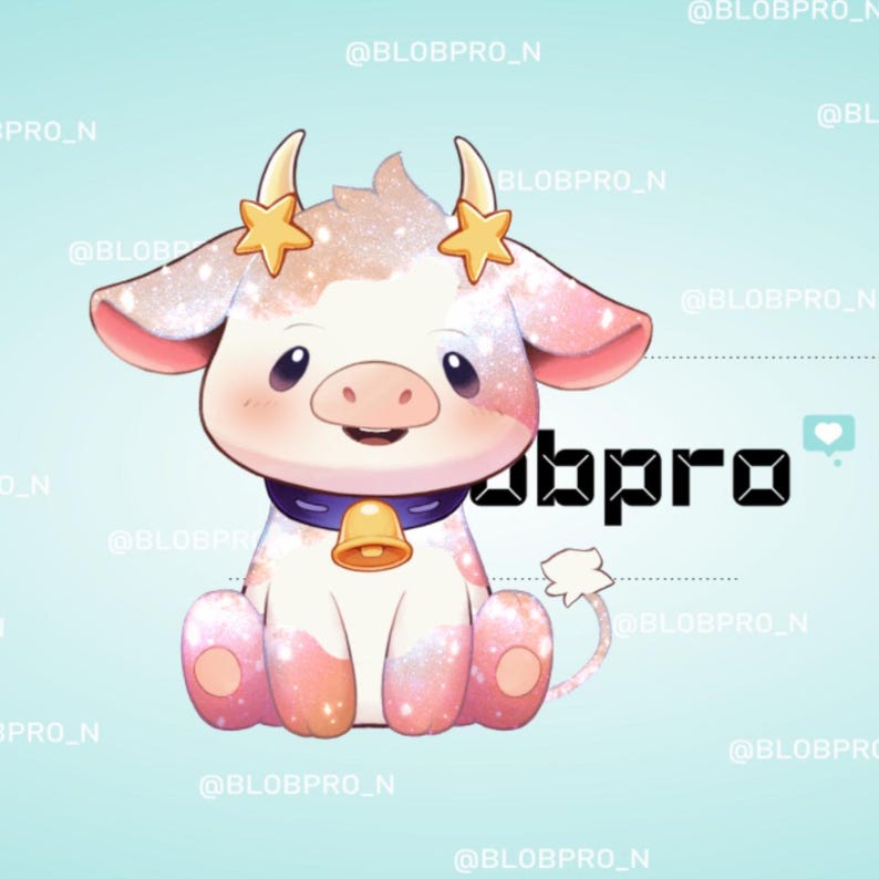 Premade Vtuber Model Live2d Cow Customizable Color Cows - Kawaii Animal ...