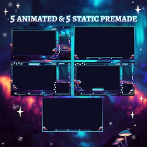 Twitch Overlay Stream Package Fairy Cozy Forest With Magical Mushrooms ...