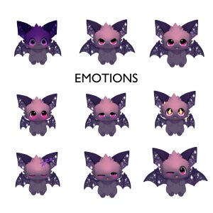 Premade Vtuber Model - Vampire Bat Live2d - Halloween Bat Avatar ...