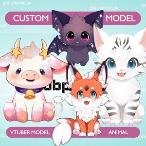 Custom Vtuder Model Live2d Animal Vtuber Any Pet Avatar Kawaii Animal ...