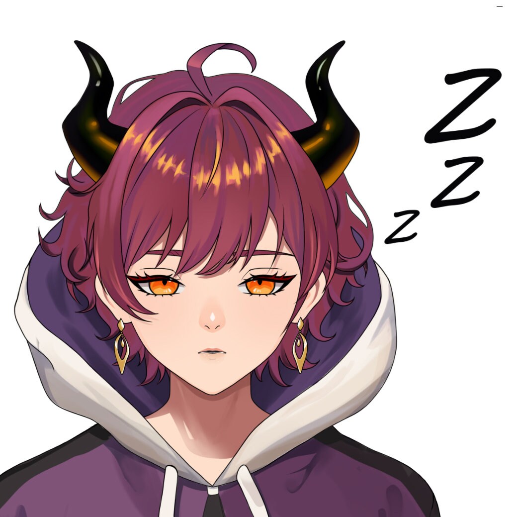 Boy Live2d Vtuber Model Hoody Oni Boy Model, Aries Boy Half Body for ...