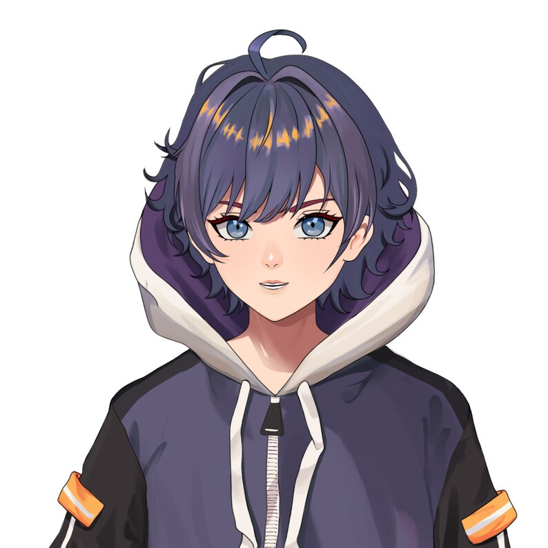 Boy Live2d Vtuber Model Hoody Oni Boy Model, Aries Boy Half Body for ...