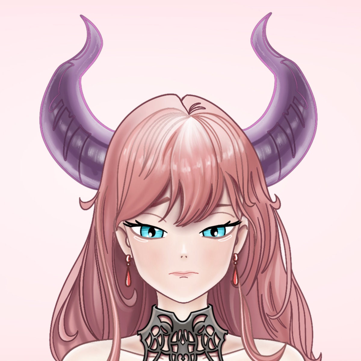 Vtuber Model Premade - Succubus Demon Girl With Purple Wings for Vtube ...