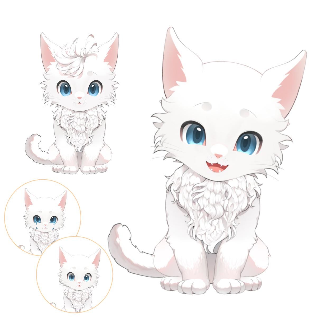 Customizable Vtuber Cat Model Live2d | Anime Cats Avatar | Premade ...