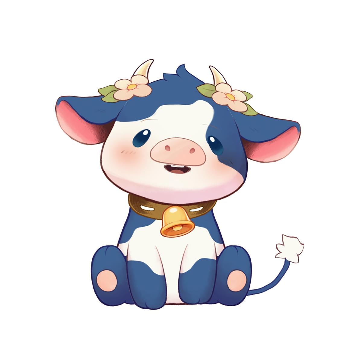 Modelo Vtuber / Activo Live2D Modelo de vaca / Vacas de colores ...