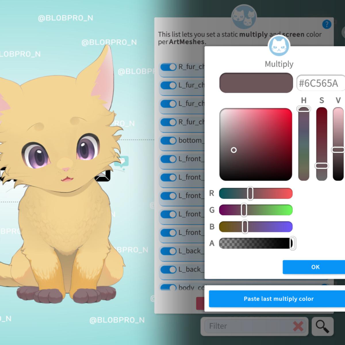Modelo Vtuber Live2D Modelo de gato personalizable Modelo de gato ...