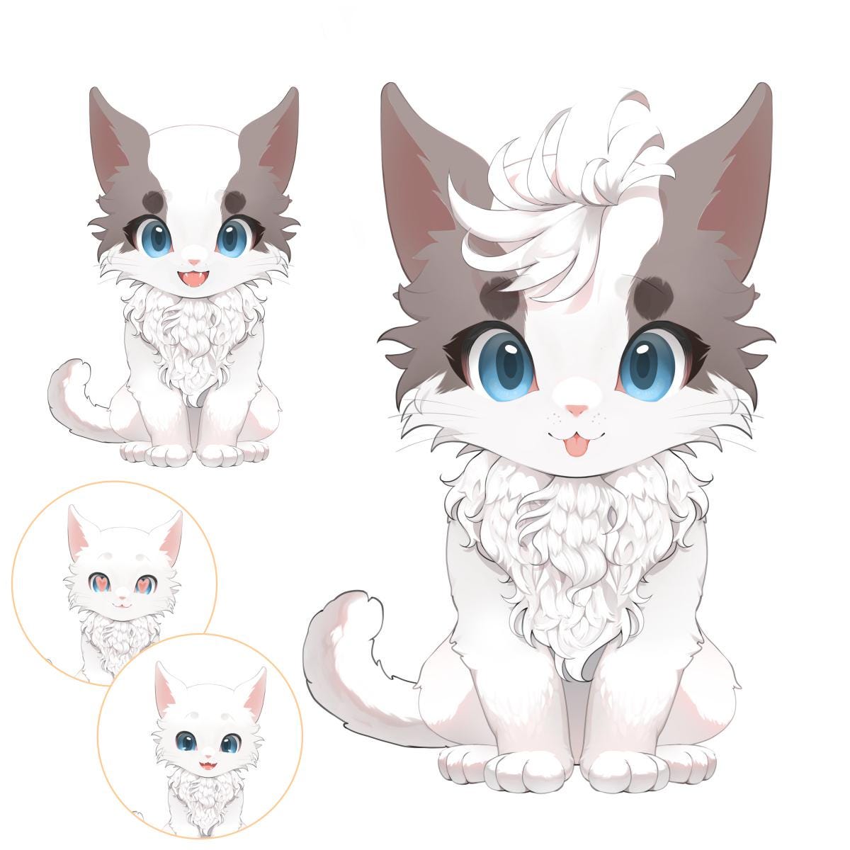 Customizable Vtuber Cat Model Live2d | Anime Cats Avatar | Premade ...