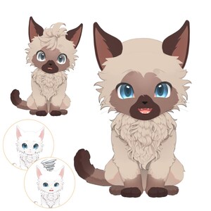 Customizable Vtuber Cat Model Live2d | Anime Cats Avatar | Premade ...