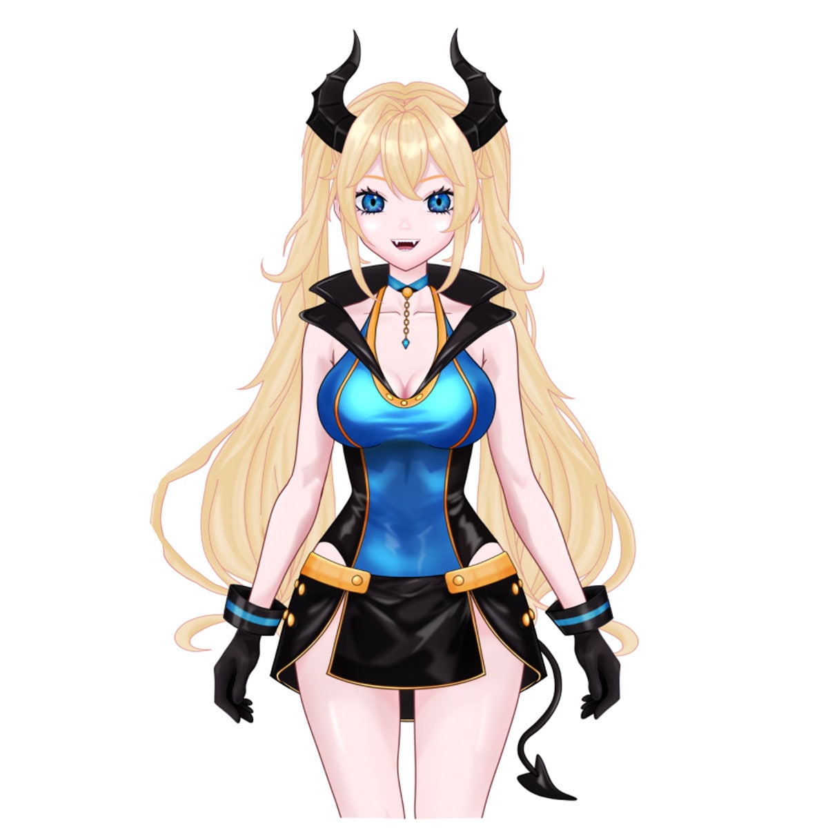 Live2d Vtuber Model - Imp Girl Premade Model for Vtube Studio, Aries Girl Half Body, Devil ...