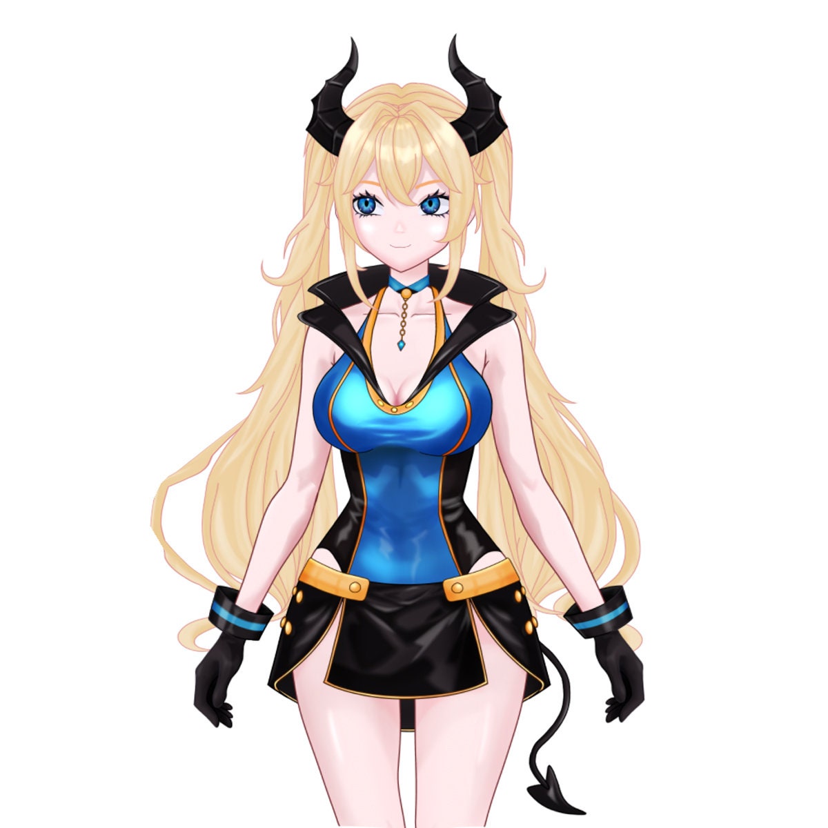 Live2d Vtuber Model - Imp Girl Premade Model for Vtube Studio, Aries Girl Half Body, Devil ...