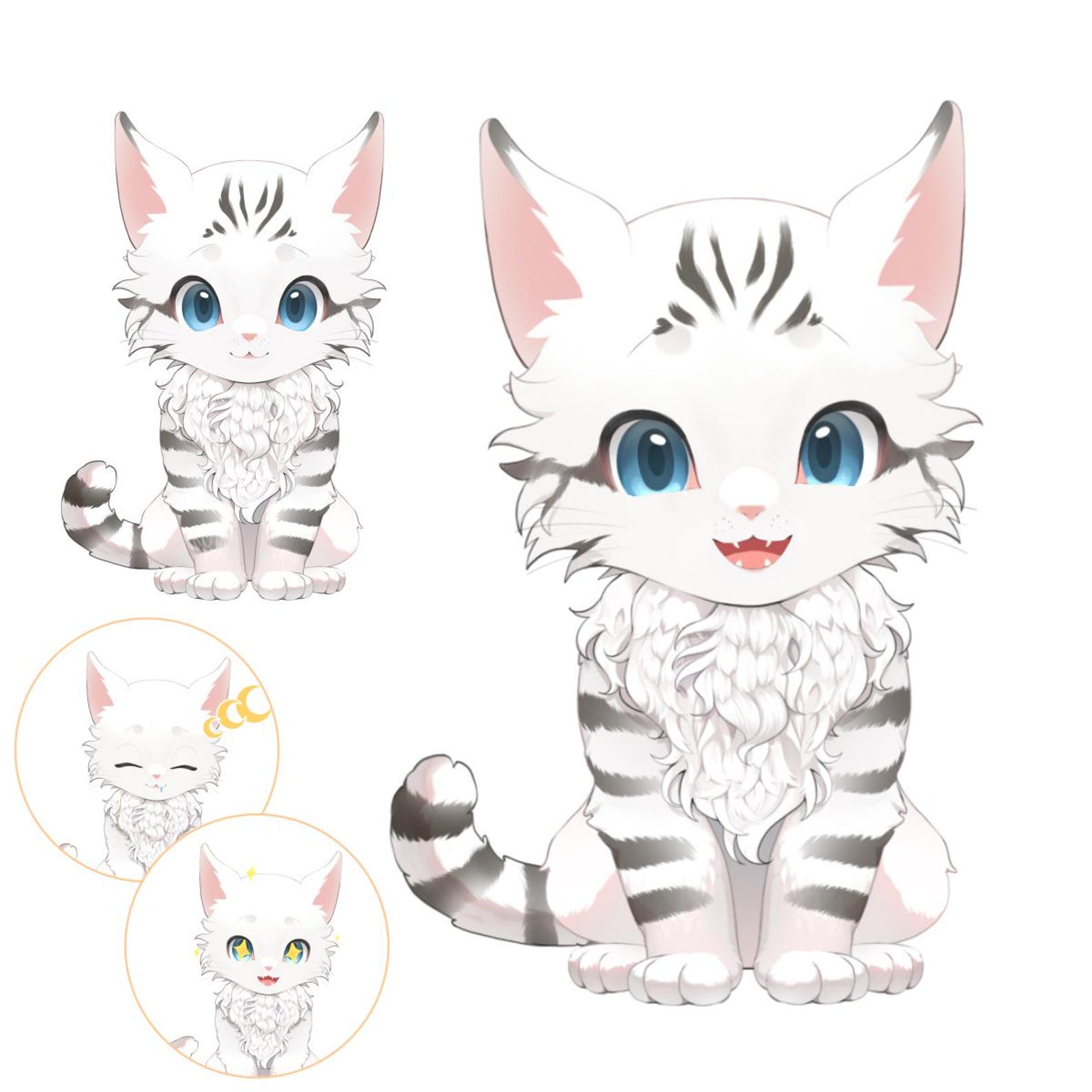 Customizable Vtuber Cat Model Live2d | Anime Cats Avatar | Premade ...
