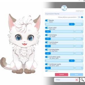 Vtuber Model Live2d - Customizable Cat Model - Premade Pet Cats Model ...