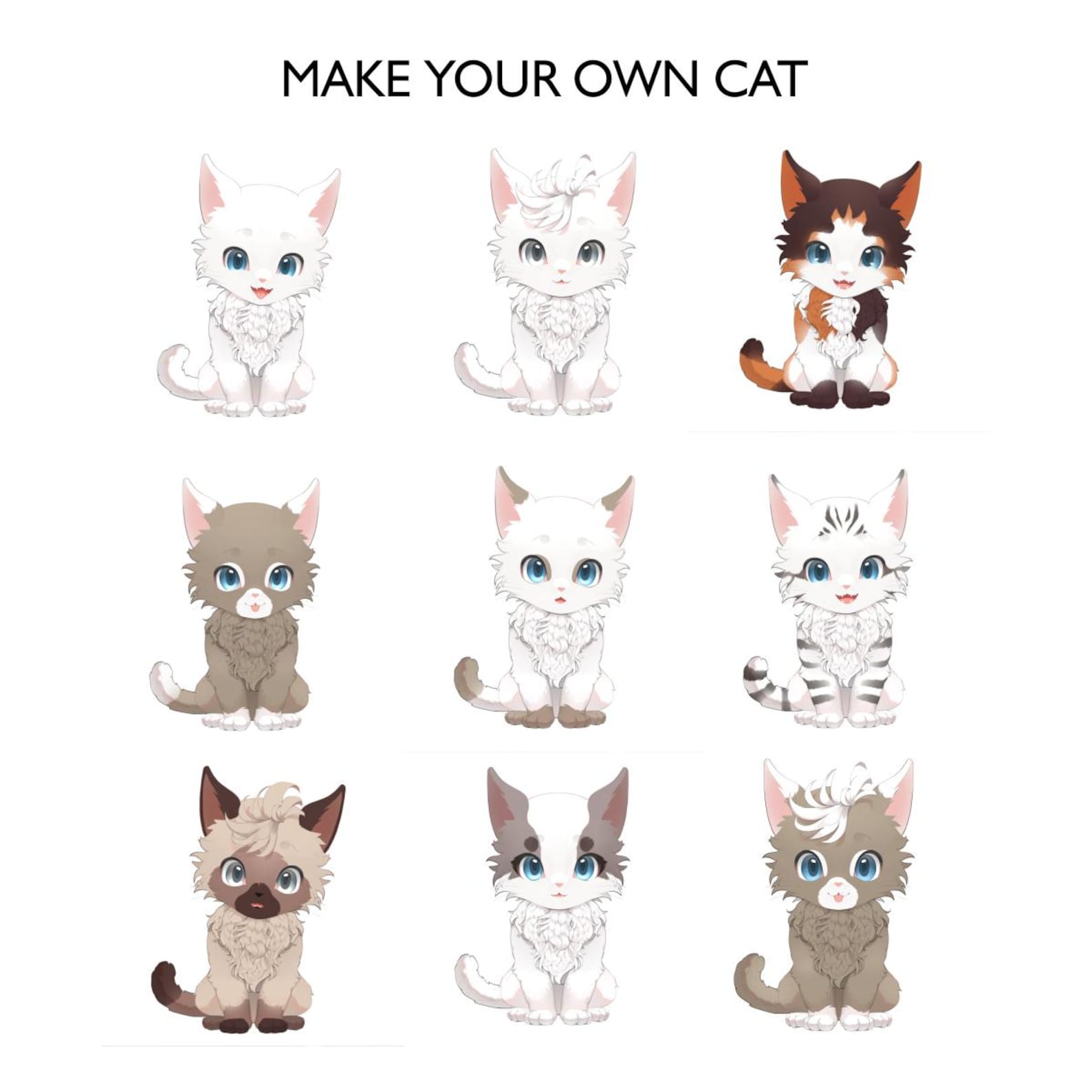 Modelo Vtuber Cat personalizable Live2D / Anime Cats Avatar / Modelo ...