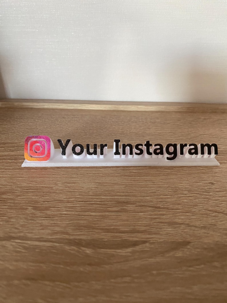 Instagram Nameplate – 3D Printed Custom Instagram Logo With Username - Etsy