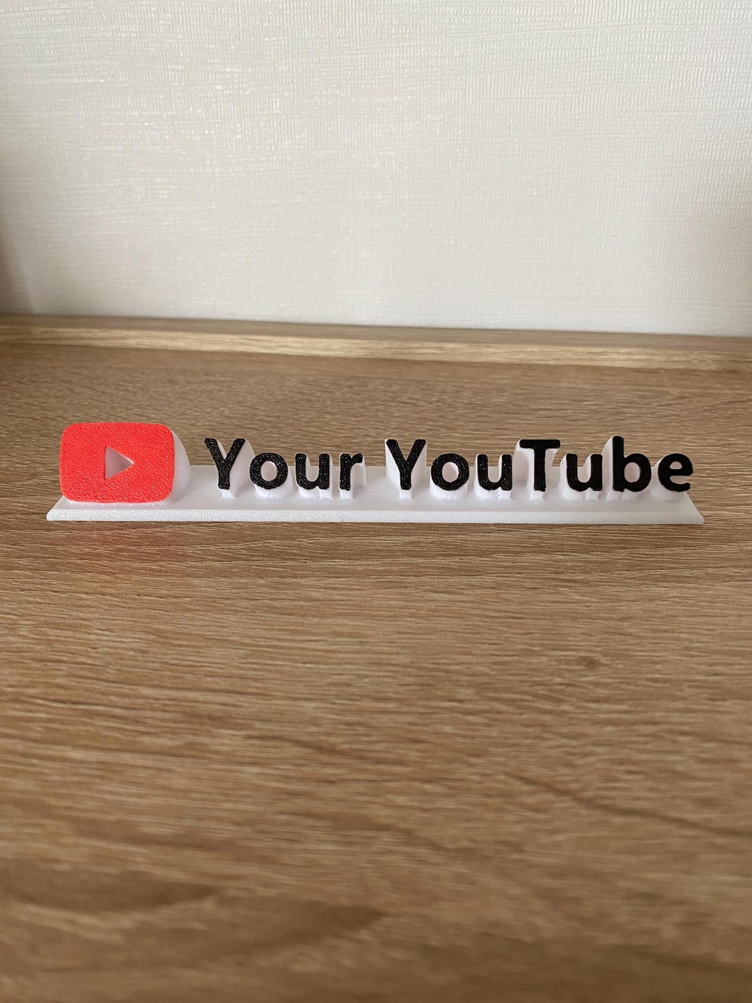 Youtube Nameplate – 3D Printed Custom Youtube Logo With Channel Name - Etsy