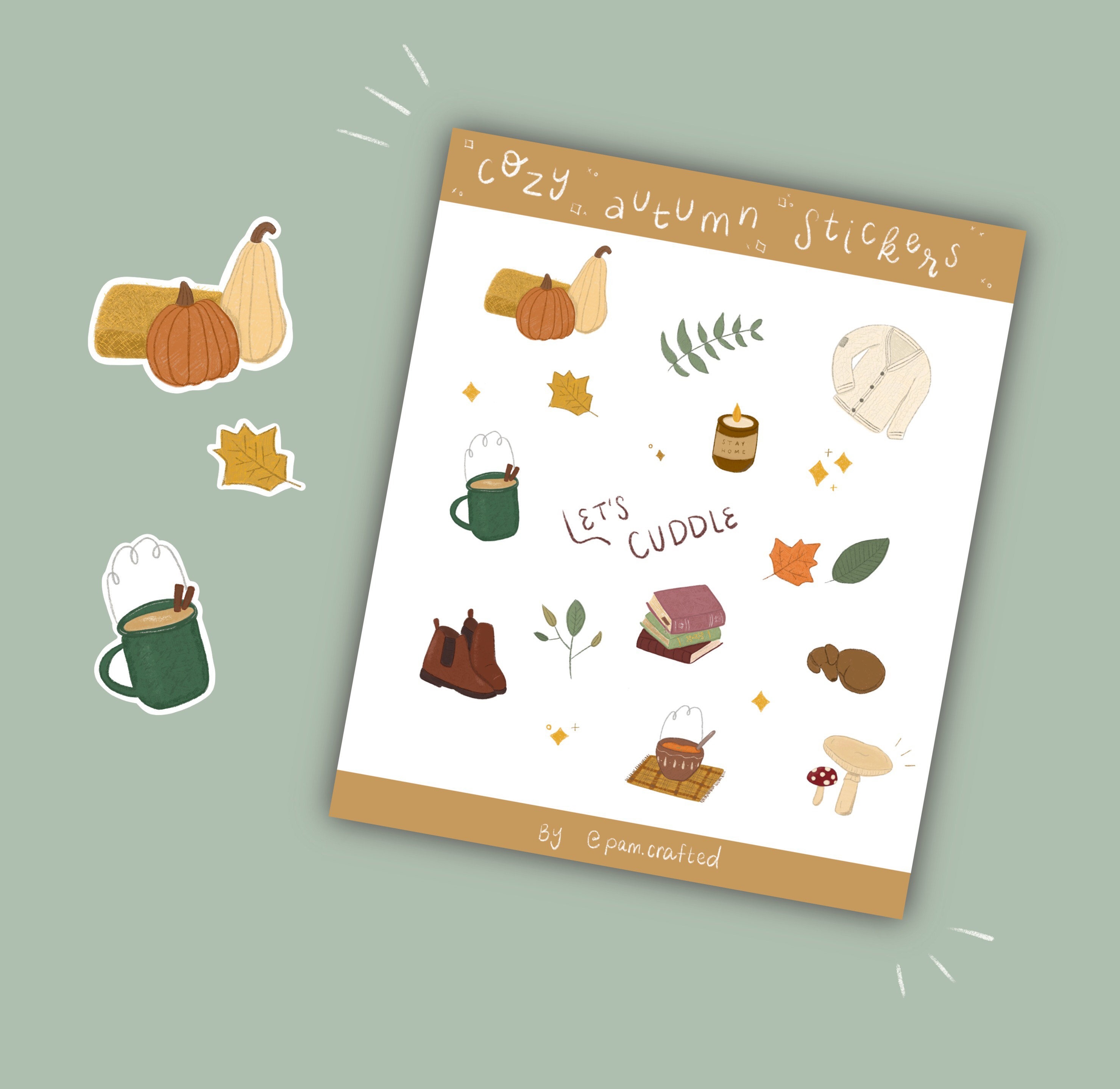 Paper Fall Animal Stickers Cozy Critters Decorative Sticker Sheets ...