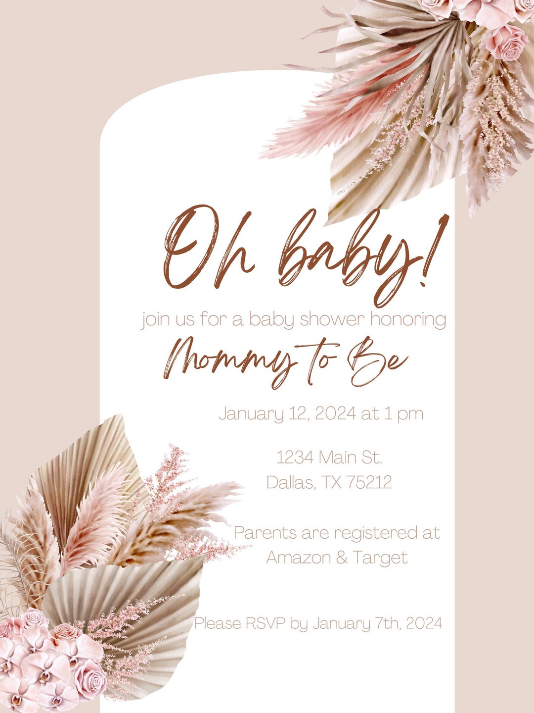 Bobo Baby Shower Invitation - Etsy