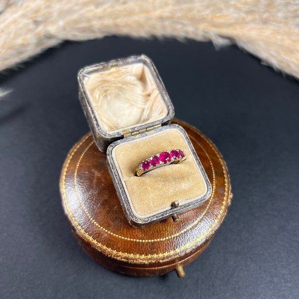 Antique Ruby Stone Ring - Etsy