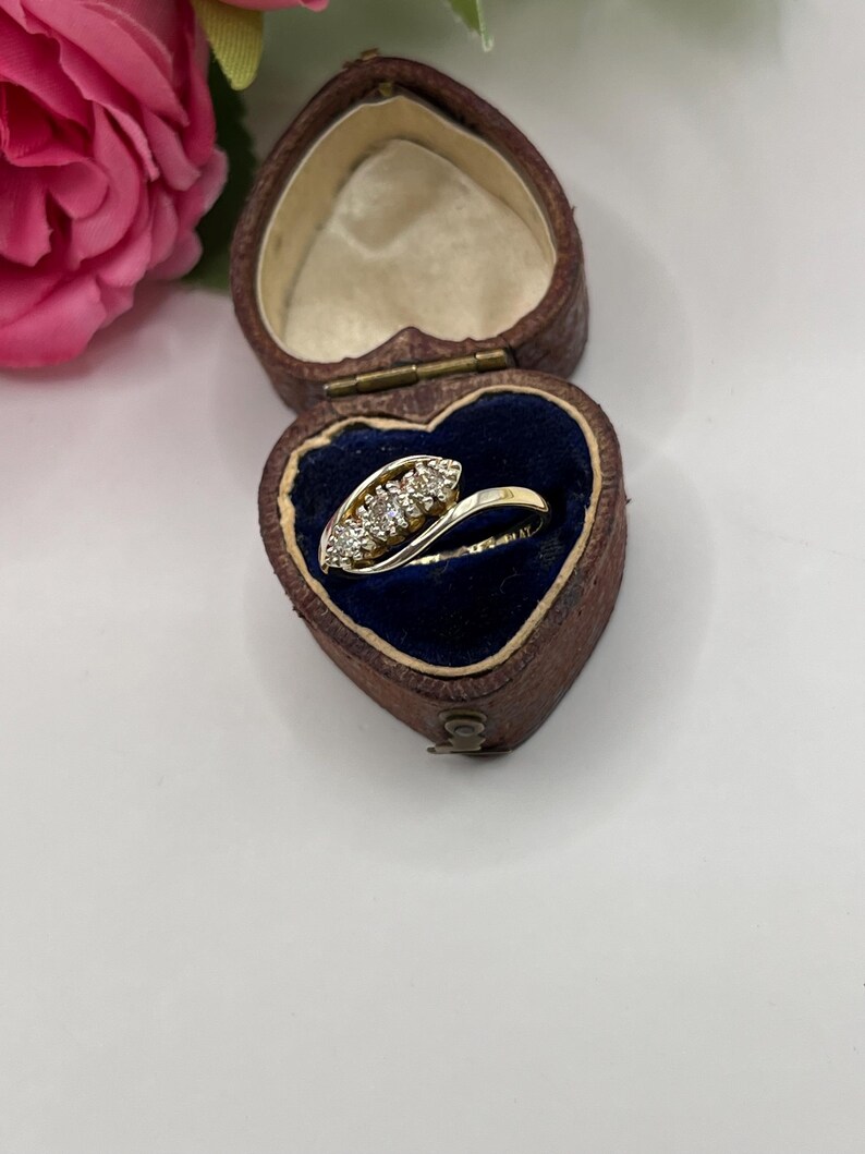 Vintage 18ct Gold & Platinum Diamond Trilogy Crossover Ring - Etsy