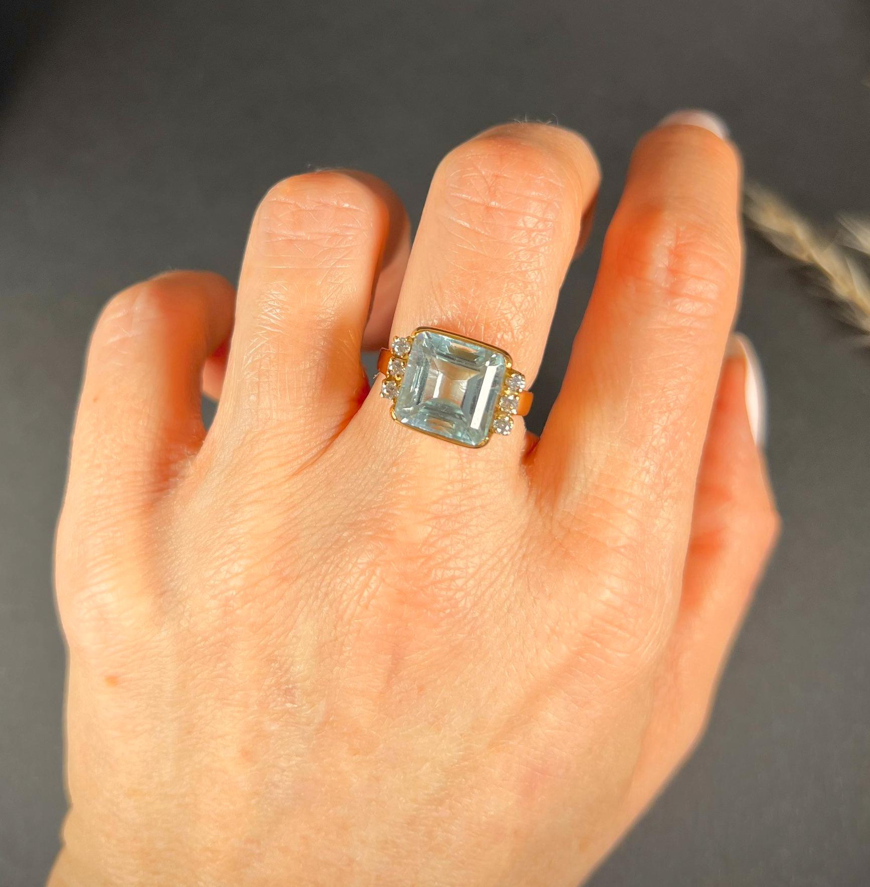 18ct aquamarine ring store