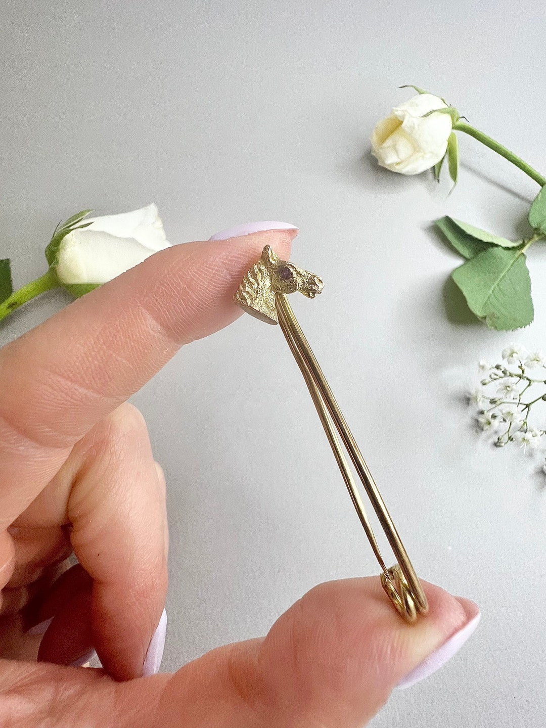 Antique 9ct Gold, Edwardian Horse Head Stock Pin, Horse Riding Gift - Etsy