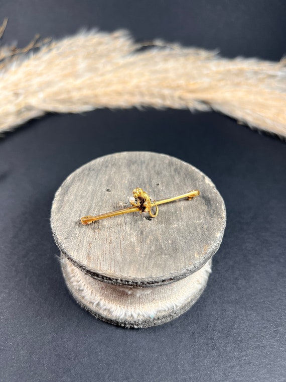 Antique 15ct Yellow Gold & Seed Pearl, Victorian Monk… - Gem