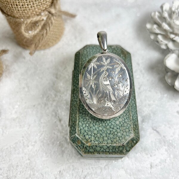 Large Silver Locket - Etsy
