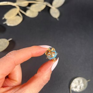 Vintage 1980s 18ct Gold, Turquoise & Ruby Cat Pendant - Etsy