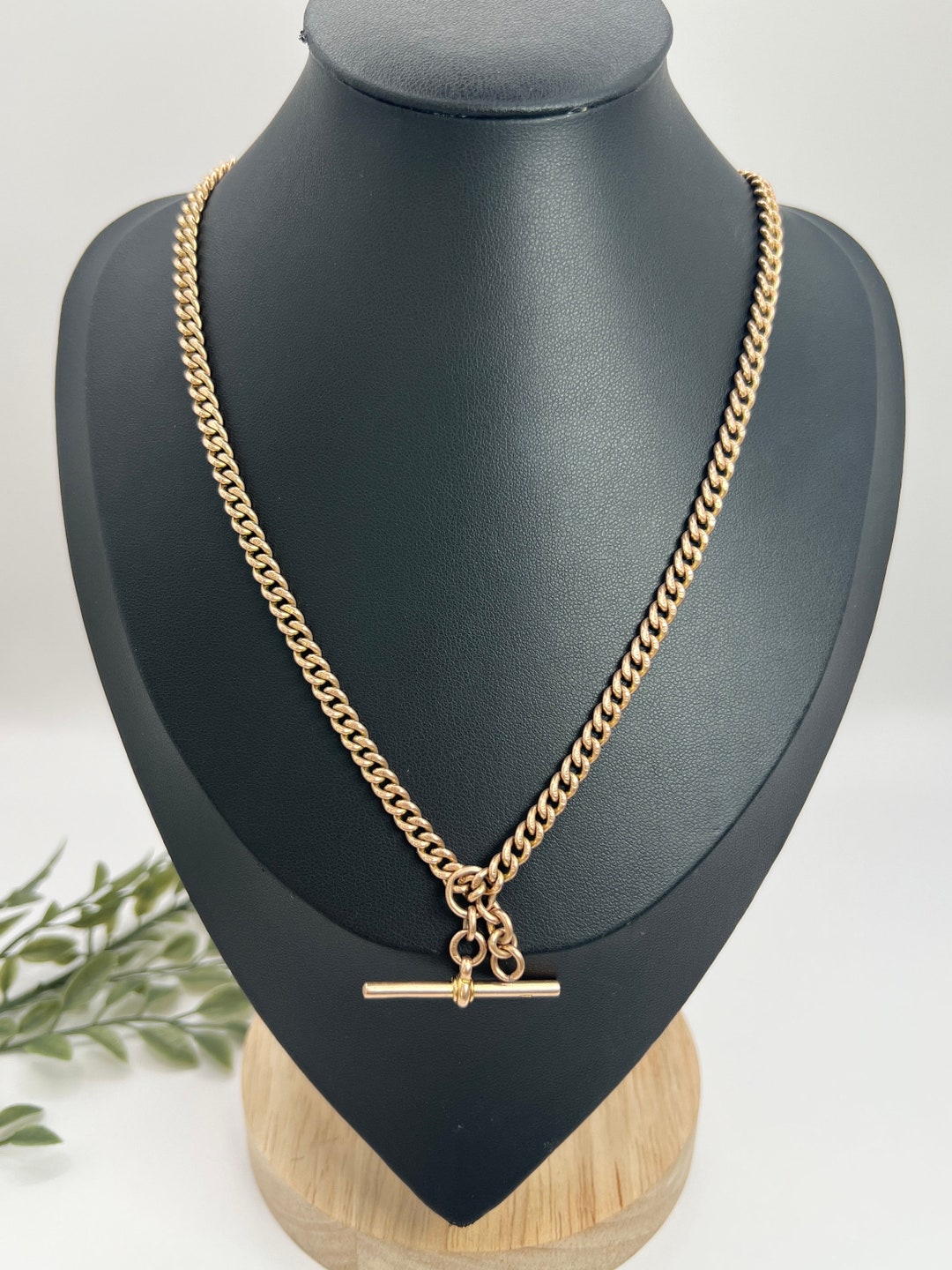 Antique 9ct Rose Gold Albert Chain Necklace: Birmingham 1920 - Etsy