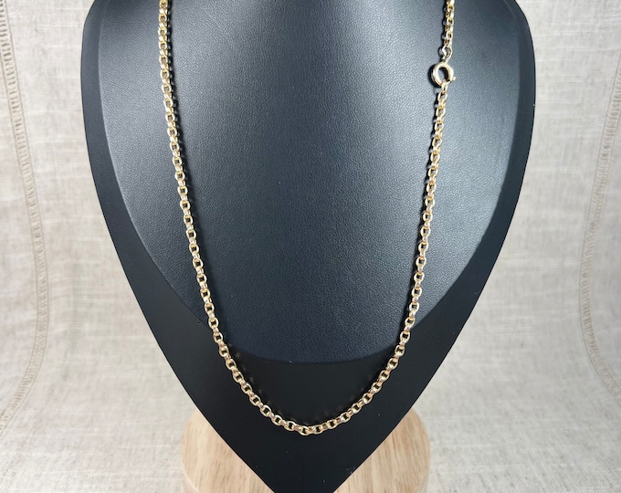 Antique 9ct Gold Edwardian Square Belcher Link Chain - Etsy