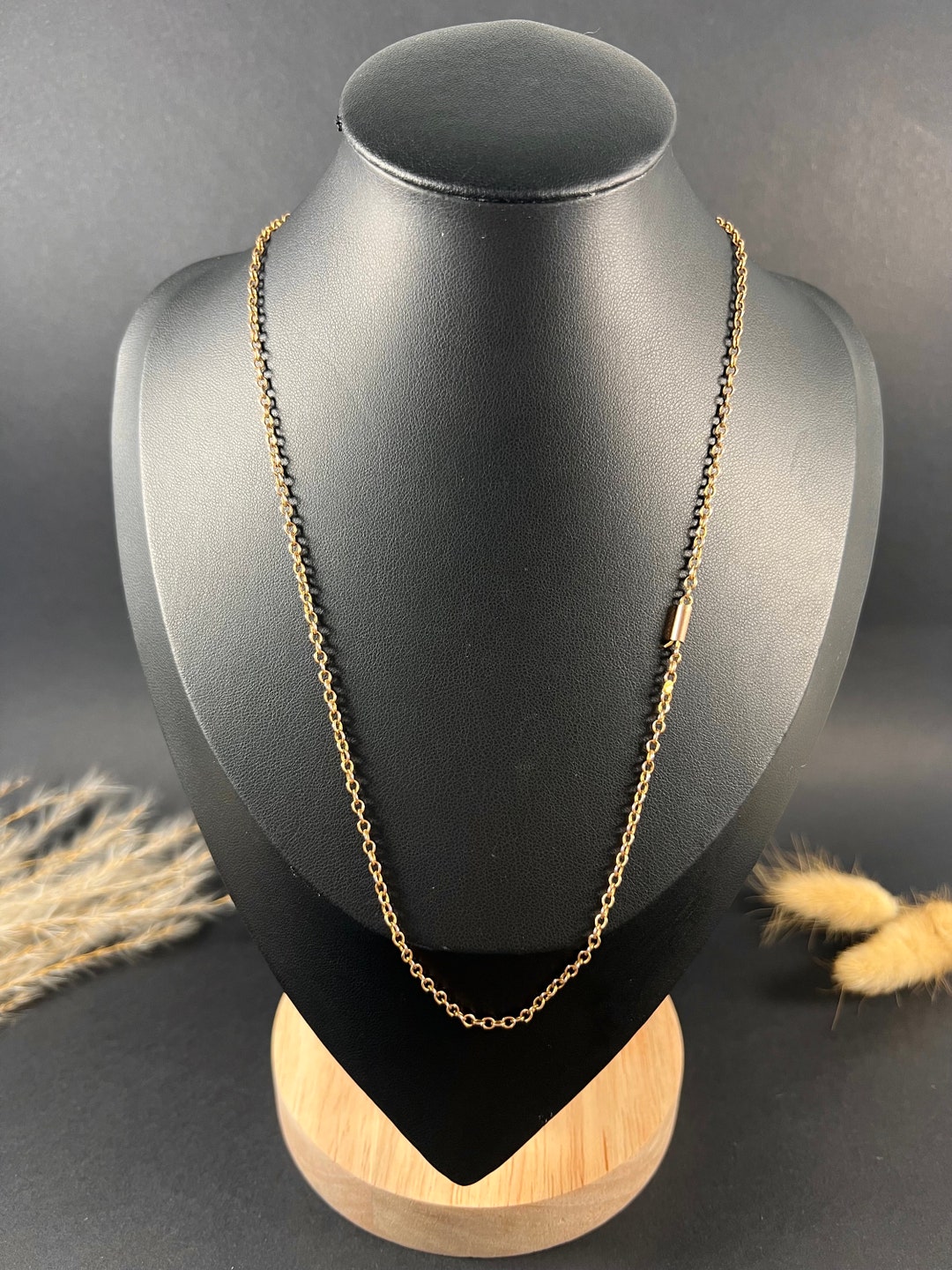 Antique 9ct Rose Gold Tagged, Victorian 18 Inch Trace Link Chain ...