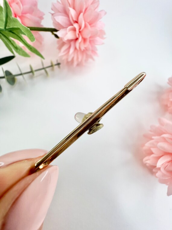 Antique 9ct Gold & Platinum Victorian Acorn Bar Brooc… - Gem