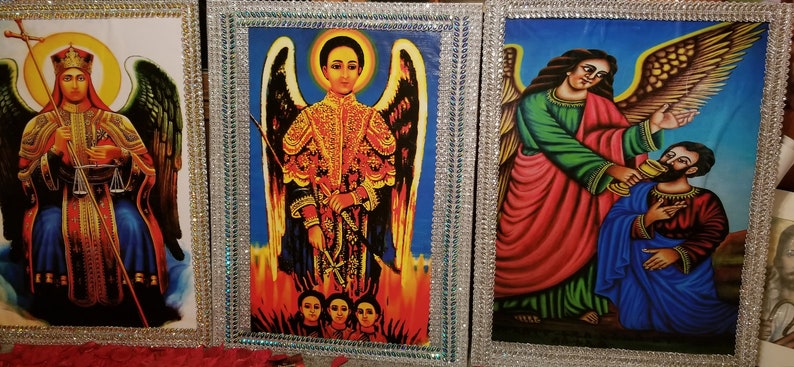 Kidus Urael|saint Urael|ethiopian Art|archangel Urael|icons| Ethiopian ...