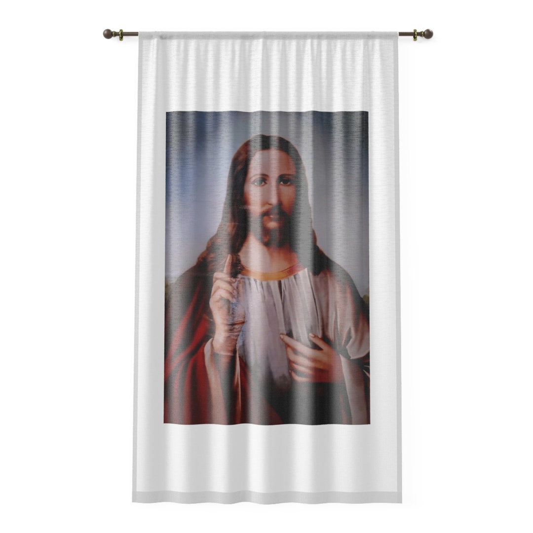 Jesus Christmedhanialemjesus Curtain - Etsy
