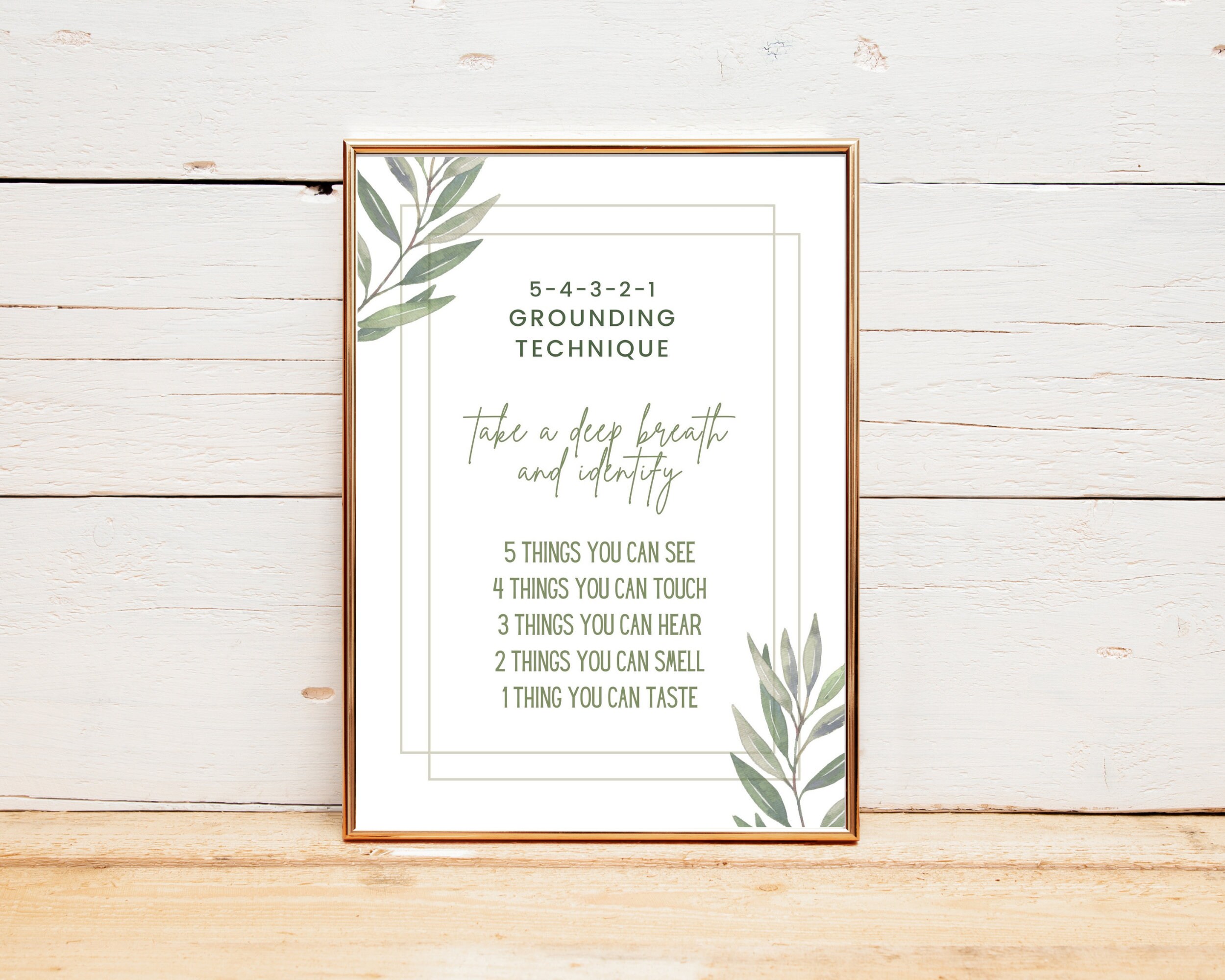 Counseling Office Sign Grounding Technique Print Mindfulness | Etsy