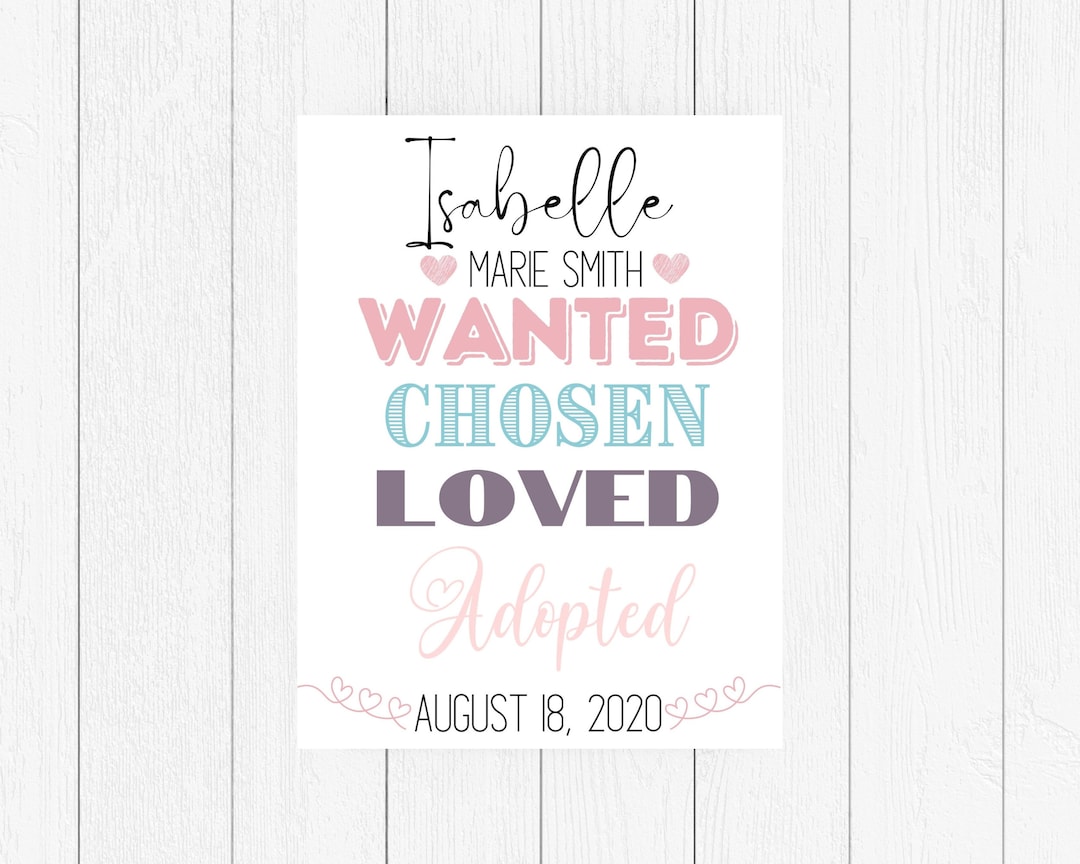 Personalized Adoption Sign, Adoption Announcement Sign, Adoption Day ...
