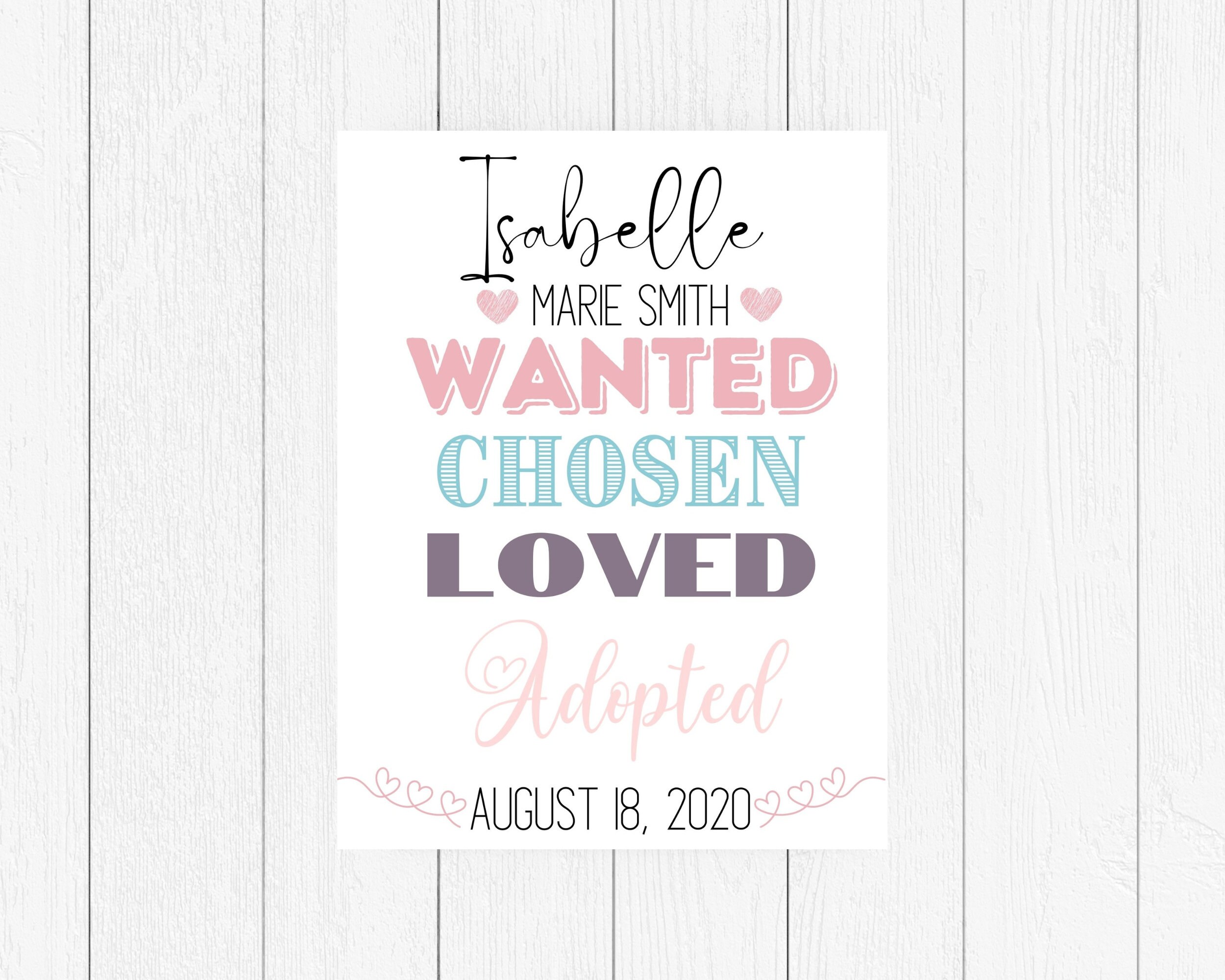 Personalized Adoption Sign Adoption Announcement Sign - Etsy Personalized Adoption Sign Adoption Announcement Sign - Etsy